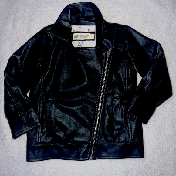 monica + andy | Jackets & Coats | Monica Andy Boys Leather Jacket W ...